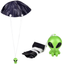 4 Piece - 1.75" GALACTIC GREEN ALIEN PARATROOPER - UFO Parachute Child ...