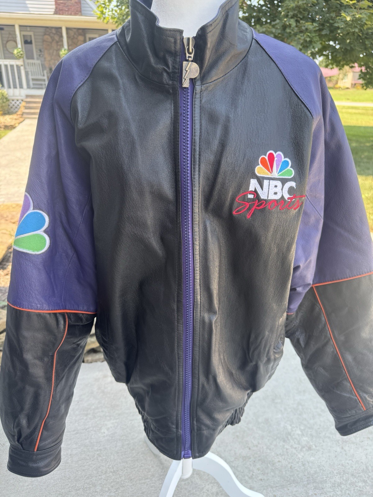 Pro Player NBC Sports Leather Jacket Size M - Vintage, Pre-owned