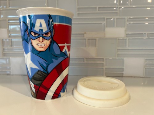 MARVEL Captain America Tumbler Cup Lid, Ceramic, Nearly New/HTF ...