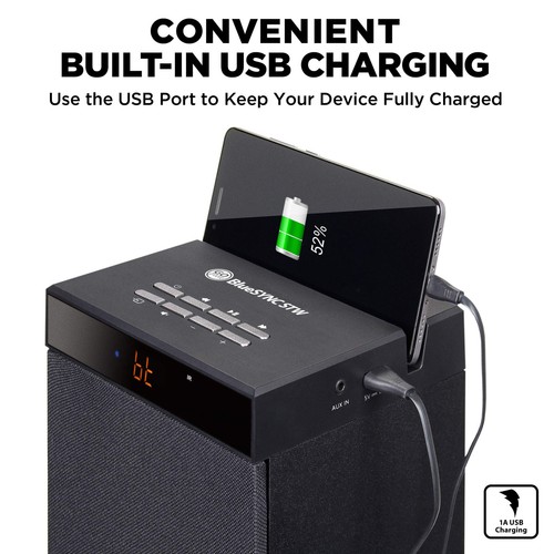 GOgroove Bluetooth Tower Speaker Built-in Subwoofer - BlueSYNC STW ...