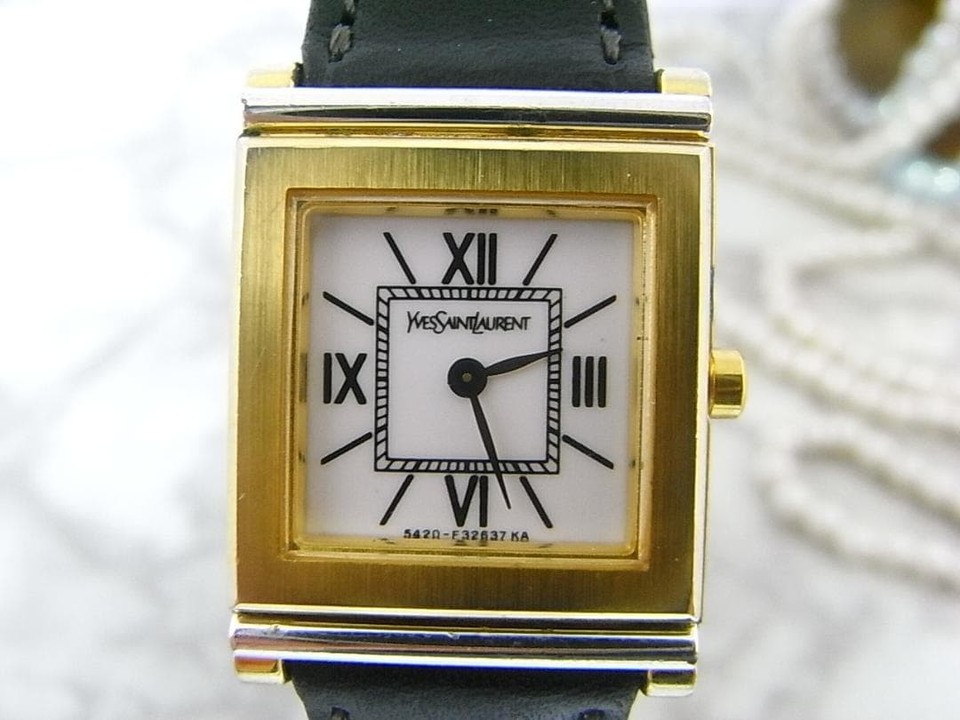 Yves Saint Laurent YSL Women's Watch Working Battery Included Damaged ...