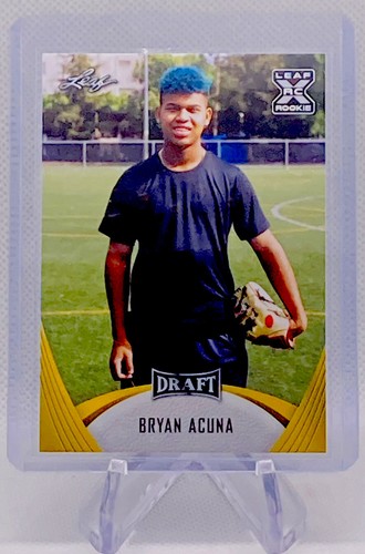 2021 Leaf Draft Bryan Acuna XRC Rookie Gold Parallel #24 - Minnesota ...