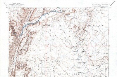 Boundary Butte Quadrangle, Utah 1962 Topo Map USGS 15 Minute ...