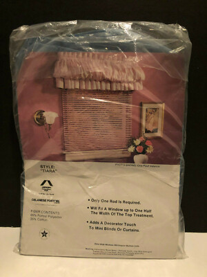 Vintage The Crowning Touch "Tiara" One Pouf Valance Blue 80" x 14" | eBay