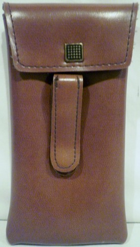 Brown Pocket Eye Glass Holder with Top Flap | eBay
