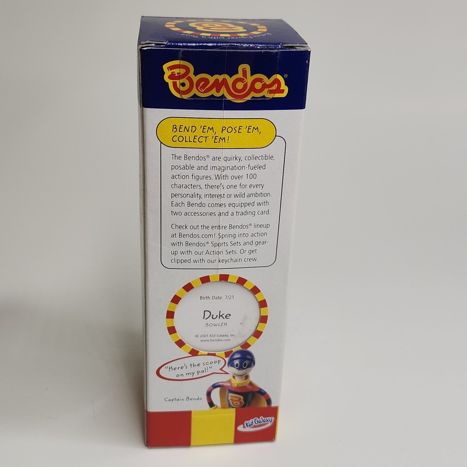 Vintage KID GALAXY 2001 BENDOS Bowler Duke Action Figure Collectible ...