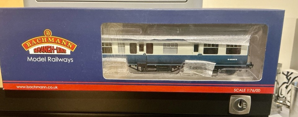 Bachmann 39-777A LMS 50ft Inspection Saloon BR Blue Grey Coach OO Gauge ...