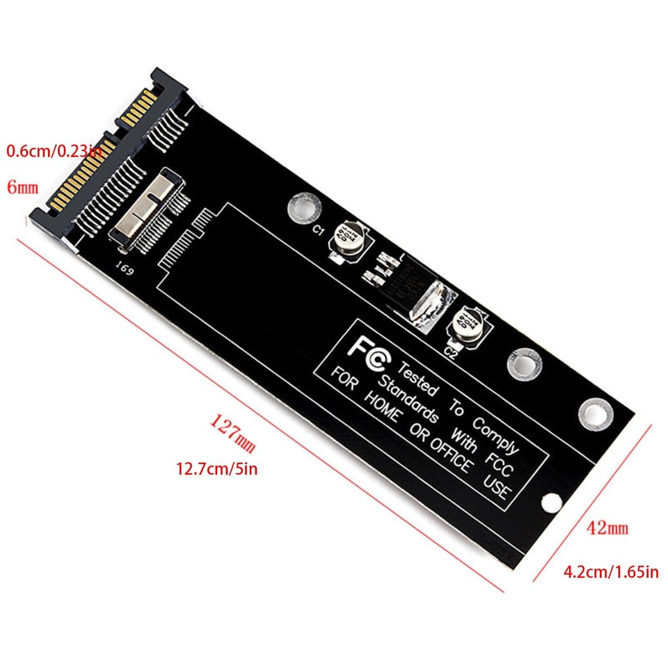 12+6 Pin SSD HDD to SATA Converter Adapter Card For Macbook Air 2010 ...