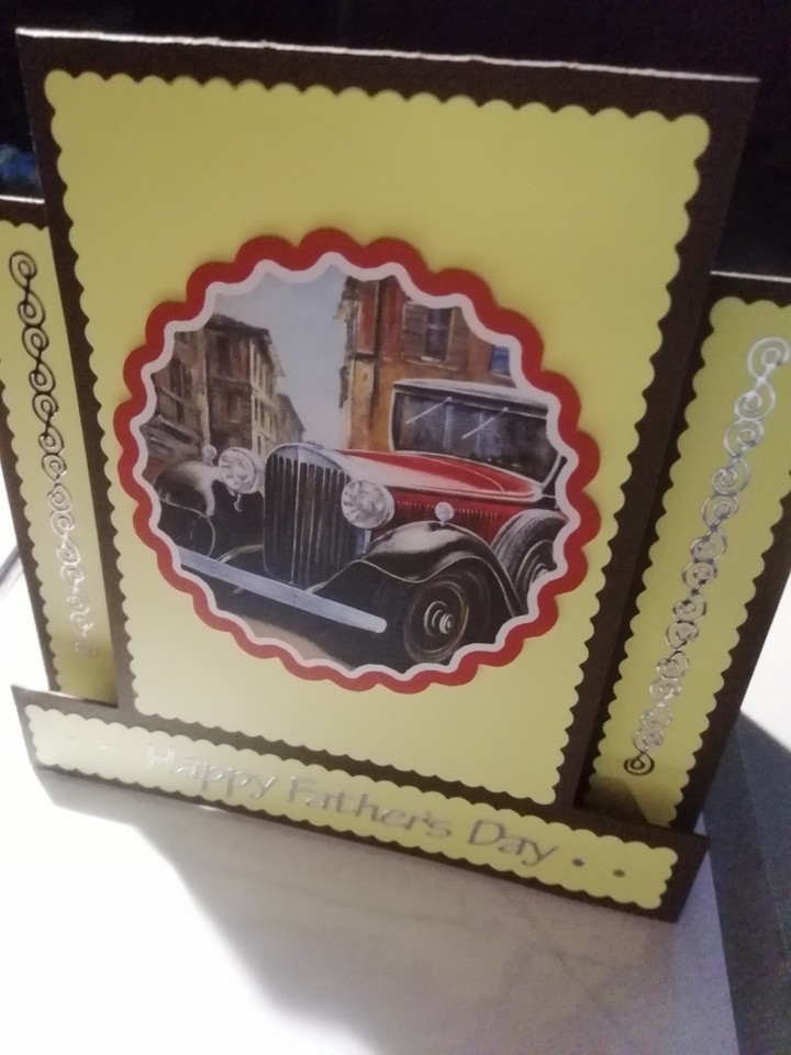 Handmade Fathers Day card, unique, stylish and made with care, easel ...