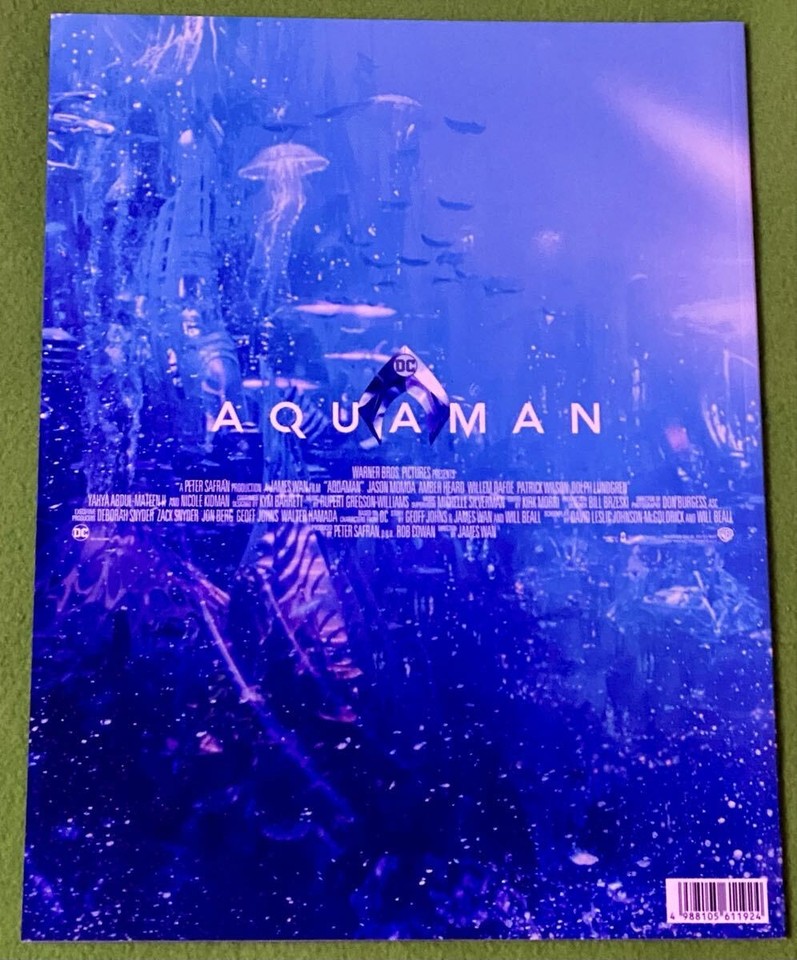 Aquaman Pamphlet Jason Momoa Amber Hard Willem Defoe Patrick Wilson ...