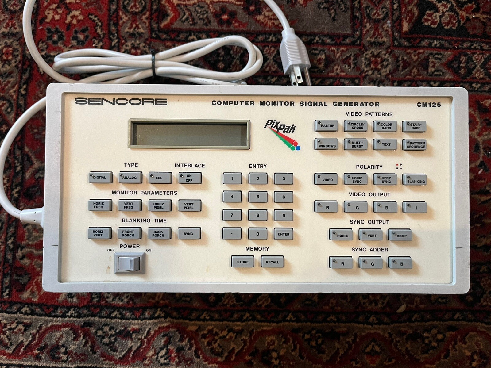 Sencore CM125 PixPak Computer Monitor Signal Generator, Good Working ...