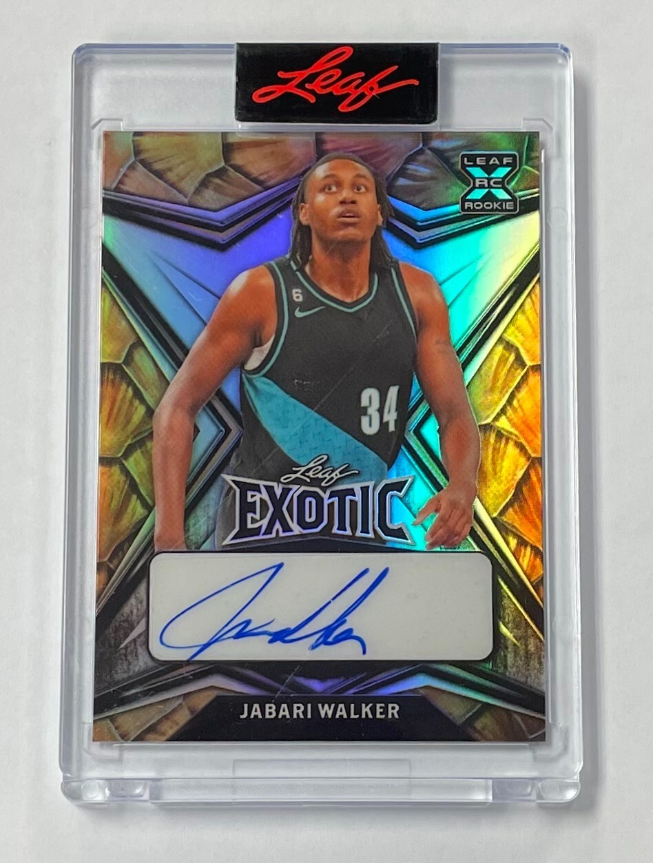 Jabari Walker 2022 Leaf Exotic Basketball No.BA-JW1 2/5 Autograph ...