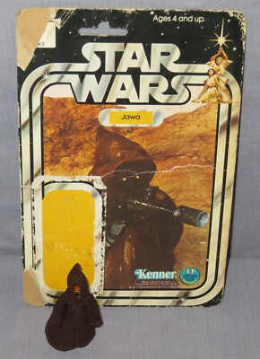 Star Wars 1977 "JAWA" w/Cape and 12 Back Card Vintage Kenner | eBay