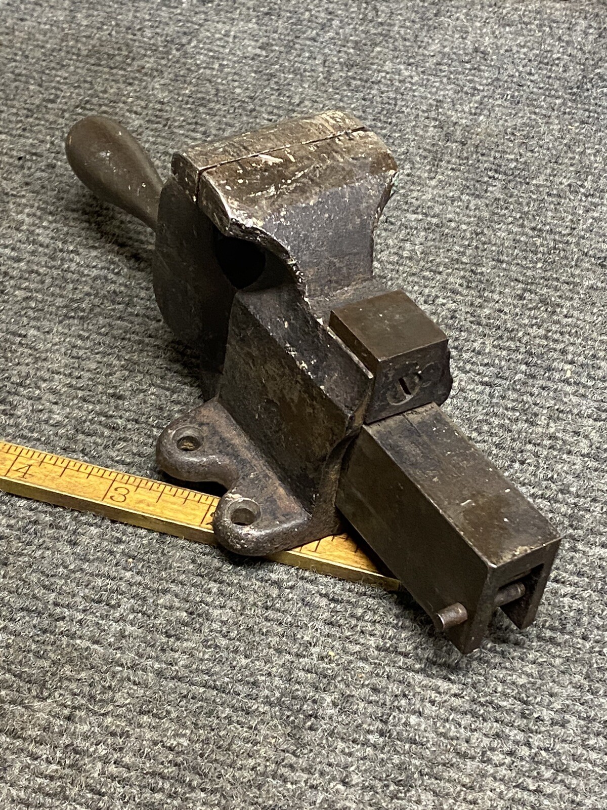 Rare Vintage Vise 1-7/8” Lever Action Halls Patent Fixed Base Baby ...