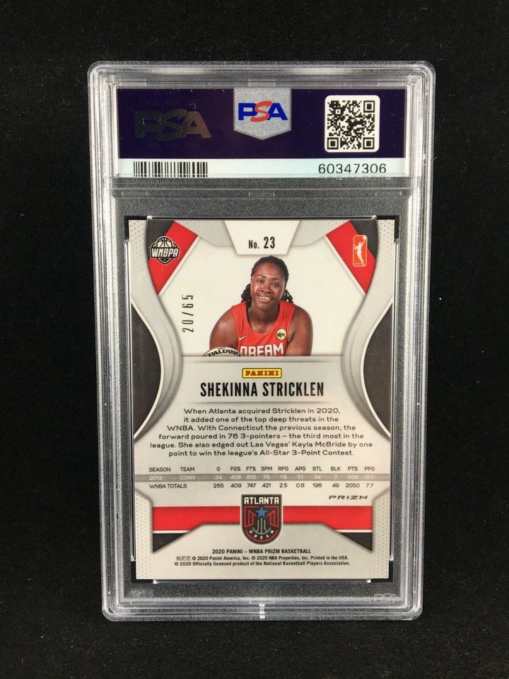 Pop 1 PSA 9 (Highest) Shekinna Stricklen 2020 WNBA Prizm ORANGE /65 #23 ...