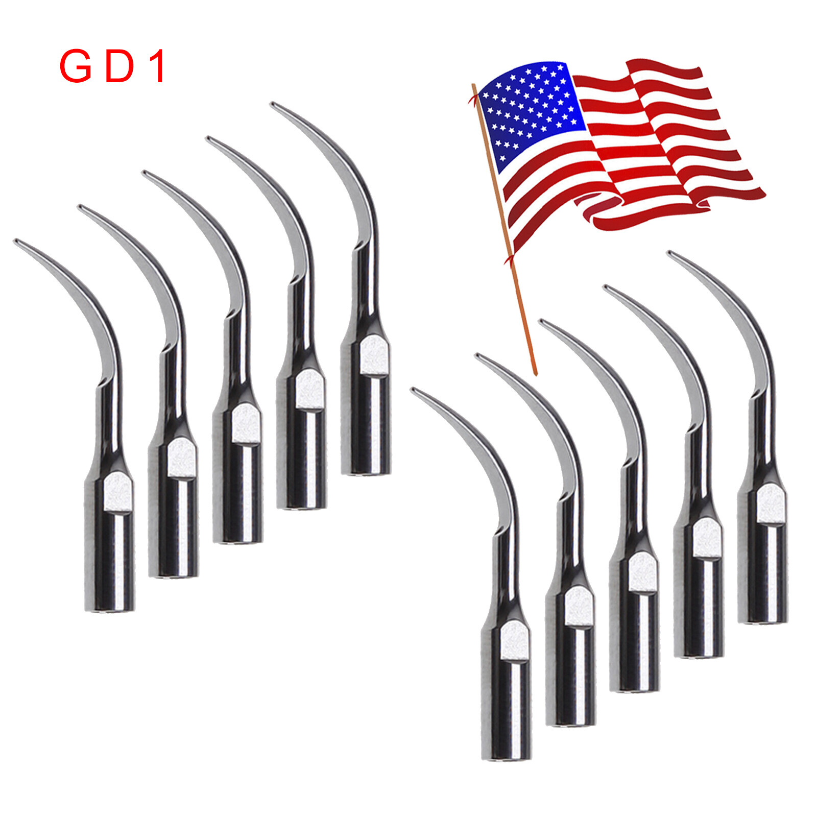 10PCS Dental Ultrasonic Piezo Scaler Tips fit DTE Satelec Handpiece GD1 ...
