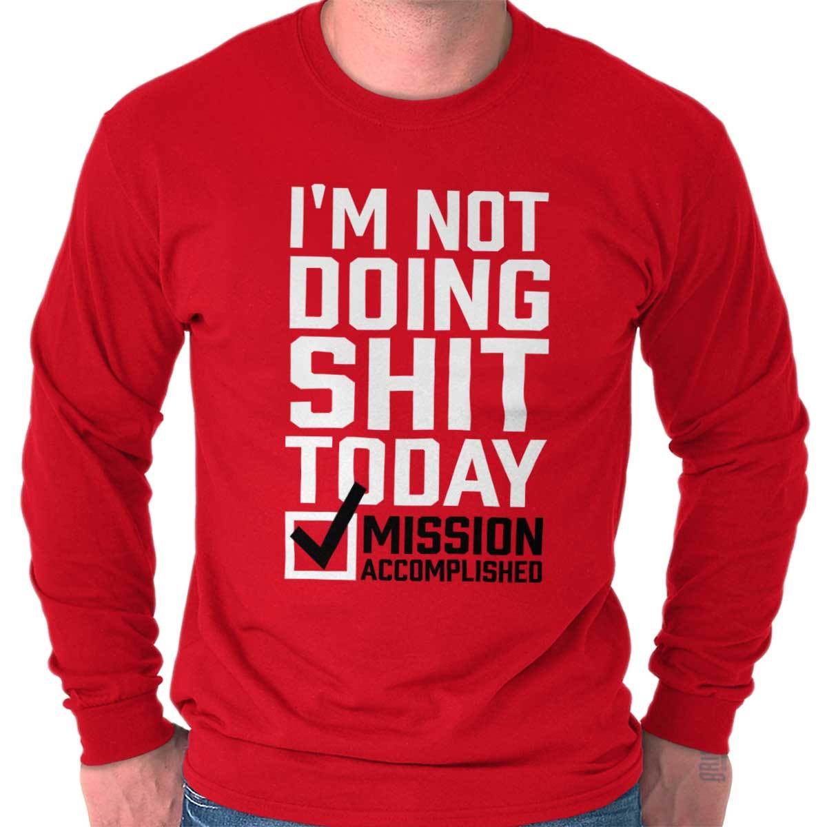 Not Doing S**t Today Funny Napping Nap Gamer Long Sleeve Tshirt Tee for ...