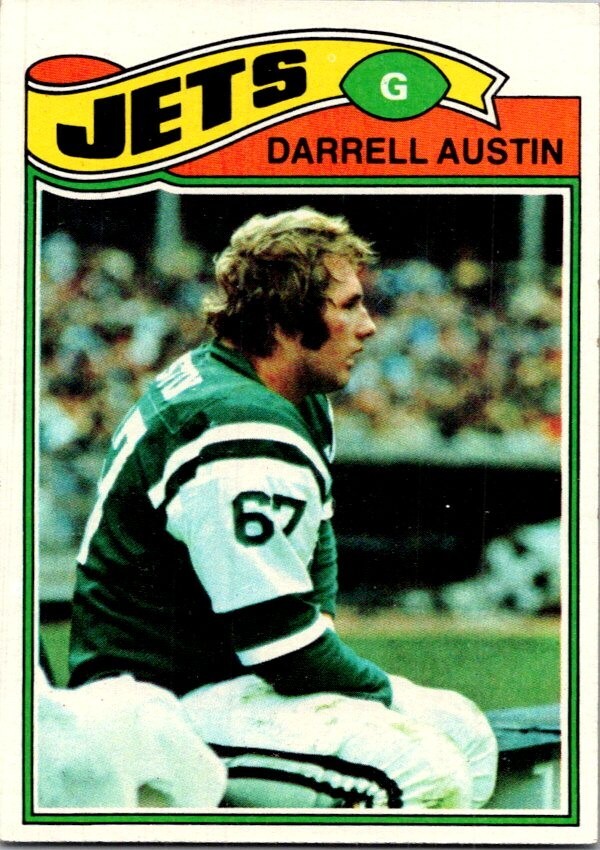 1977 Topps Football #357 Darrell Austin New york Jets Low Grade | eBay