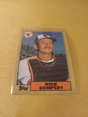 1987 Topps #28 RICK DEMPSEY Baltimore Orioles Baseball Card, Catcher ...