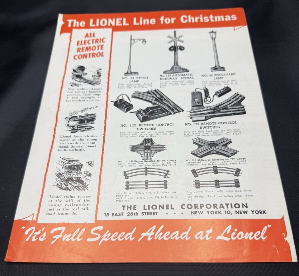 1945 LIONEL CHRISTMAS MODEL TRAIN CATALOG ORIGINAL VINTAGE | eBay