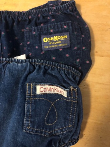 Calvin Klein and Osh Kosh Baby Diaper Bloomer Blue Jean Pants | eBay