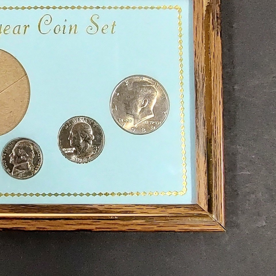 Framed Deluxe Birth Year Coin Gift Set For Boys,Girls Teal 1984 | eBay