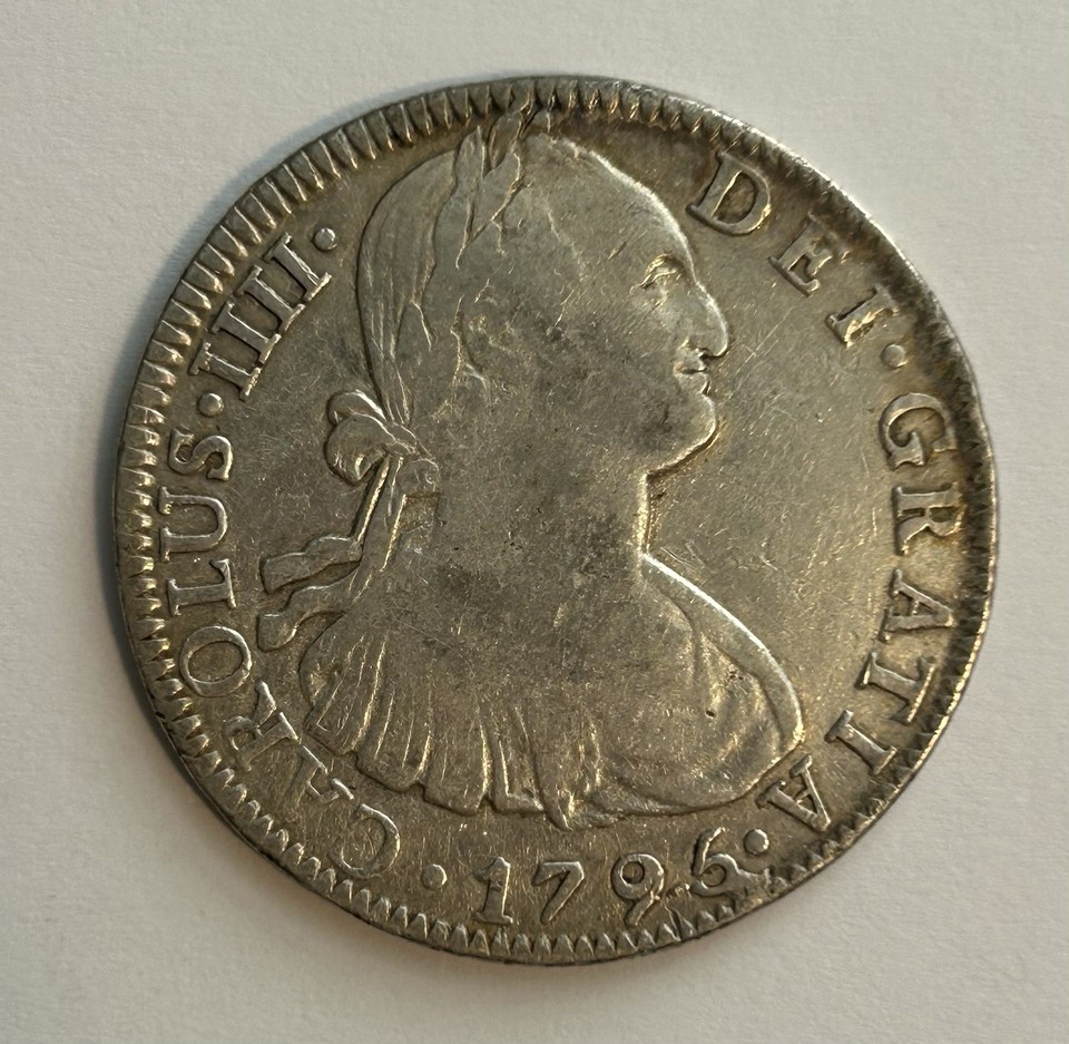 1795 MO-FM 8 Reales Mexico 8r Carolus IIII Colonial Silver Coin VF | eBay