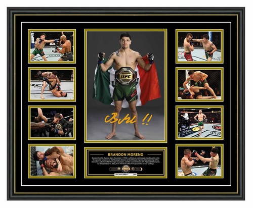 BRANDON MORENO UFC SIGNED LIMITED EDITION POSTER FRAMED MEMORABILIA ...