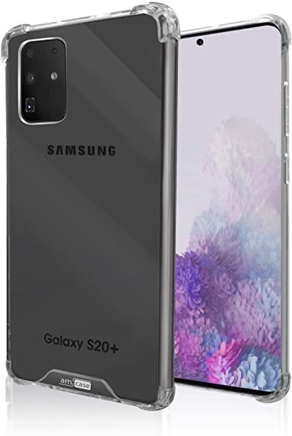 amCase Samsung Galaxy S20 Plus Clear Case Shock Absorbing Frame Corner ...