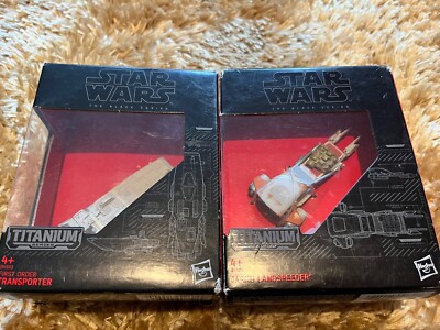 Star Wars Black Series Titanium Landspeeder & Transporter PLEASE READ ...