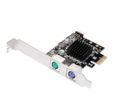 New PCI-Express to 2x PS/2 PS2 Keyboard Mouse Port Card with Low ...