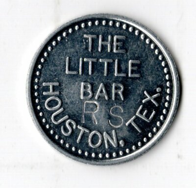 U.S. Trade Tokens Houston, TX The Little Bar Good in Trade/10cents ...