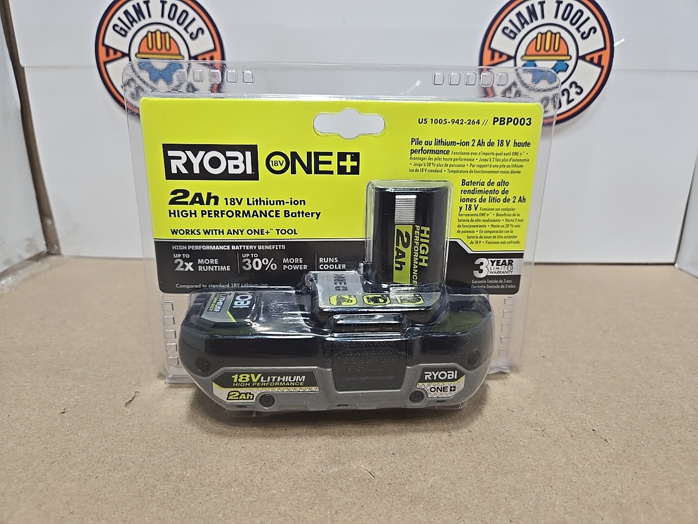 Ryobi One 2 Ah 18v Lithium Ion Battery - PBP003 33287195107 | eBay
