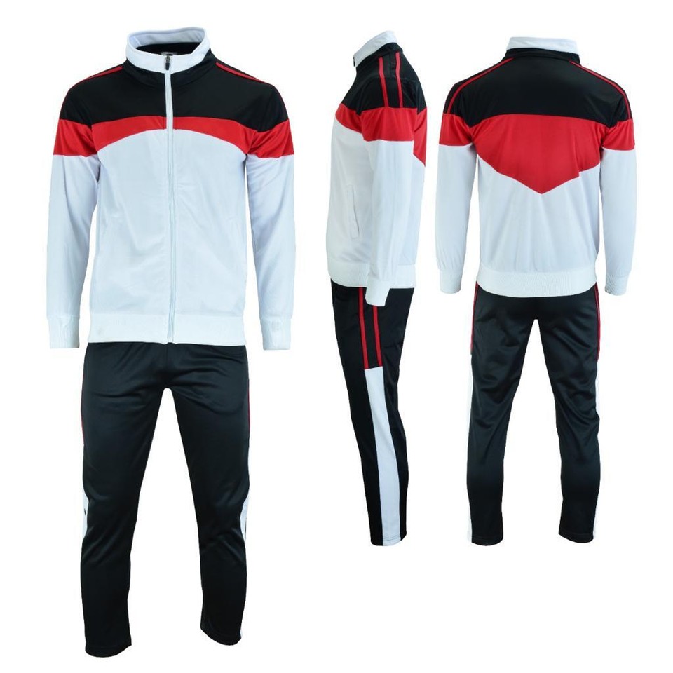 Men's Tracksuit Set Athletic Full Zip Casual Sports Jogging Gym ...