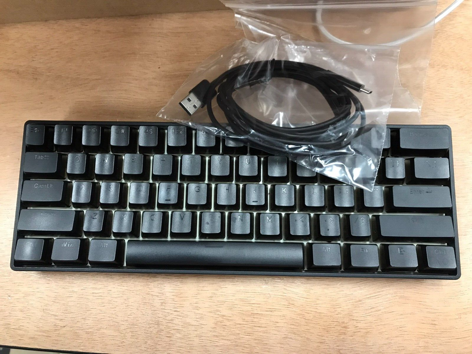 HK Gaming GK61 Black Mechanical Illuminated LED Gaming Keyboard -MINT ...