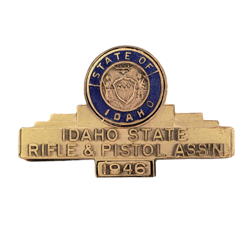 Vintage 1946 Idaho State Rifle & Pistol ASSN Lapel Hat Pin Shooting ...