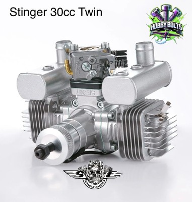 STINGER 30cc Twin Gas Two Stroke RC Model Airplane Engine. RCGF, Hobby ...