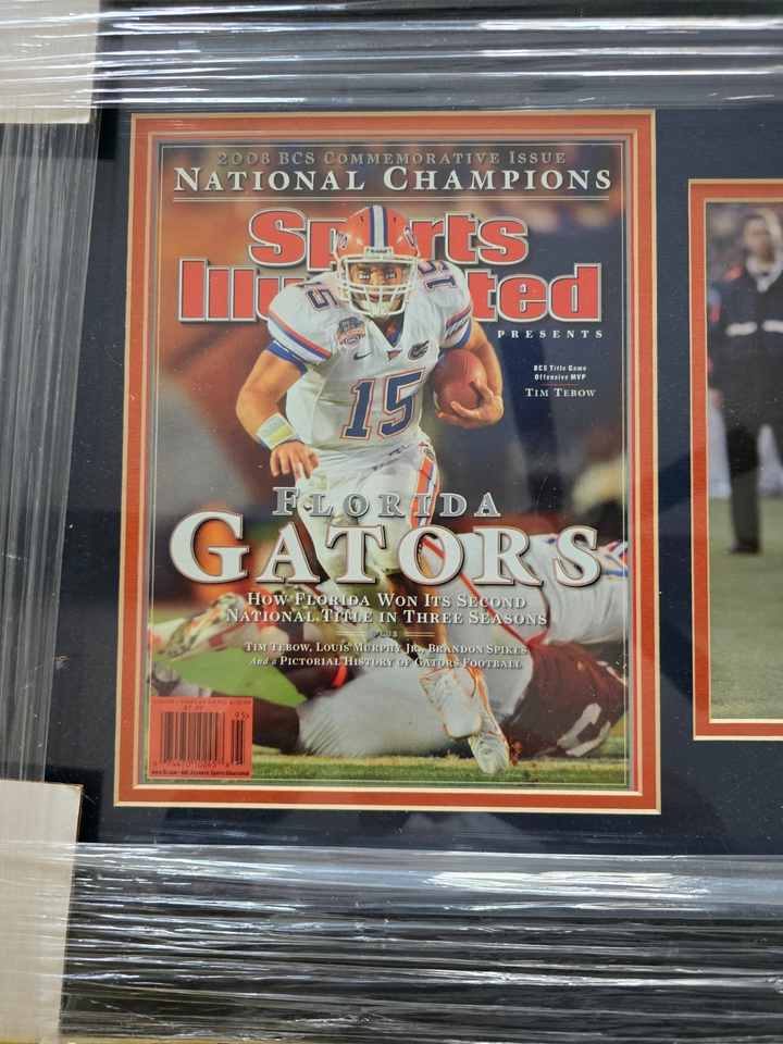 Tim Tebow Florida Gators Framed Sports Illustrated Cover & Kneeling ...