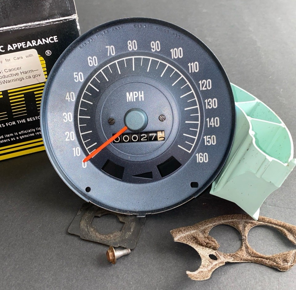 Vtg OER 1968 Speedometer Firebird 160 MPH 5” Gauge GM Assembly w ...