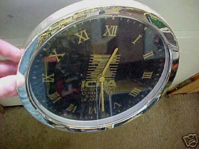 Sweda Bank Advertising Advertisement Clock Bankers | eBay