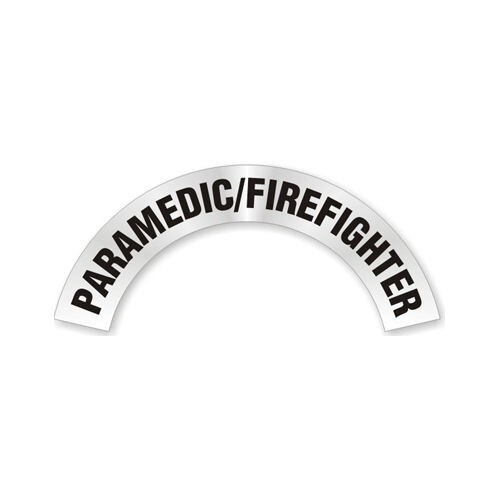 3x7 Inch Paramedic Firefighter Helmet Crescent Rocker Reflective ...