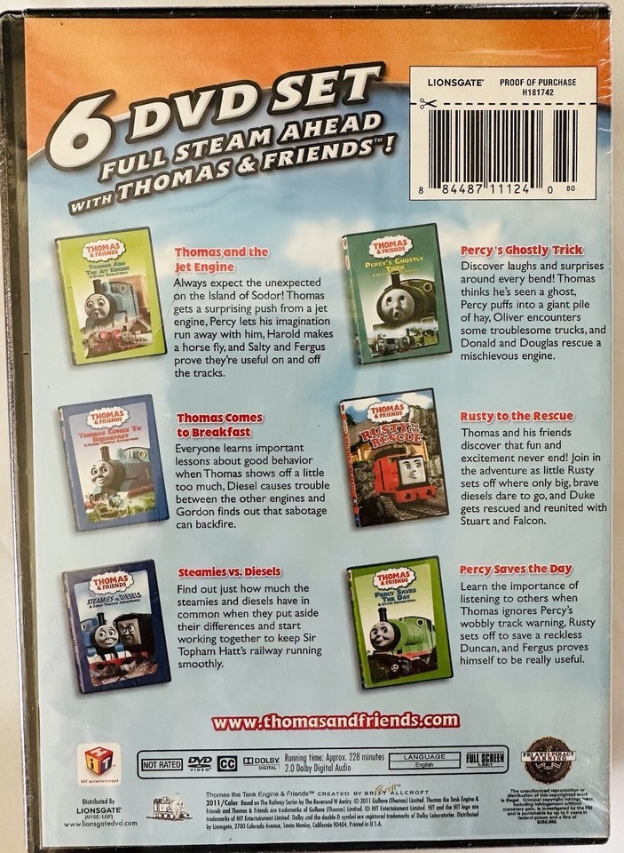 Thomas & Friends: Adventures on the Tracks (DVD, 2011, 6-Disc Set) NEW ...