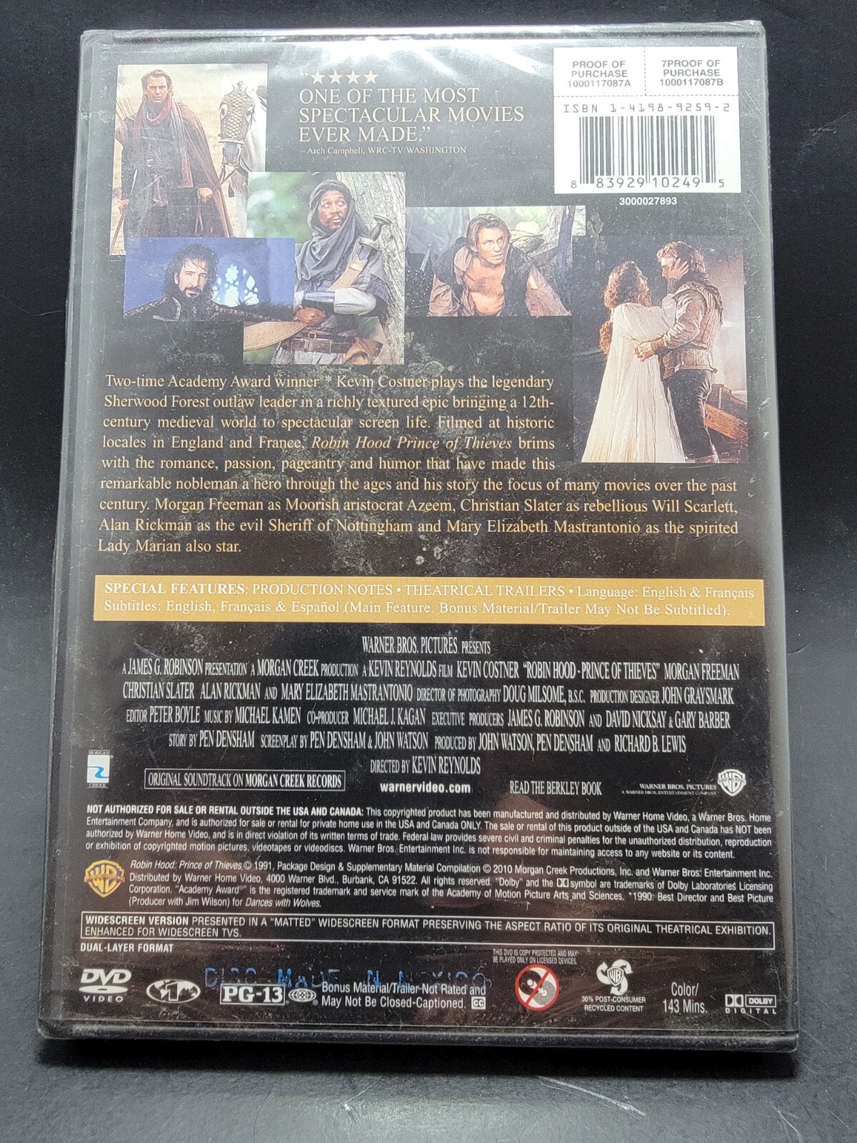 Robin Hood: Prince of Thieves (DVD, 1991) NEW 883929102495| eBay