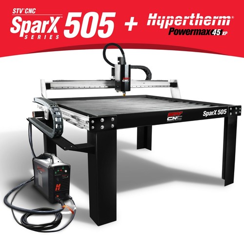 STV CNC SparX-505 5x5 Plasma Cutting Table + Hypertherm Powermax45 XP ...