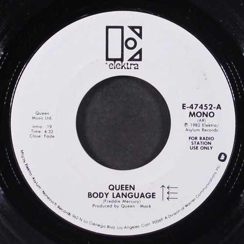 QUEEN: body language / mono ELEKTRA 7" Single 45 RPM | eBay