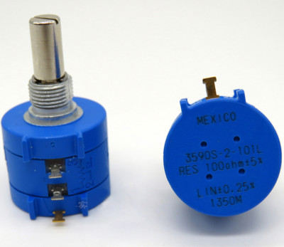 10 Turn Multiturn Precision Potentiometer Pot Variable Resistor 100 ohm ...
