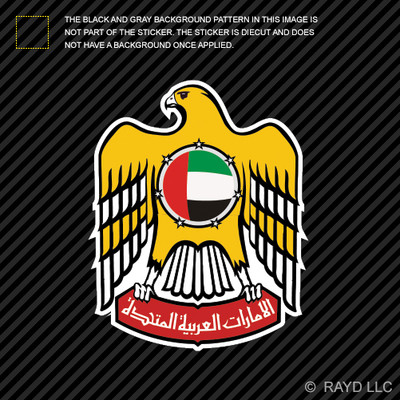 Emirati Emblem Sticker Decal Self Adhesive Vinyl United Arab Emirates ...