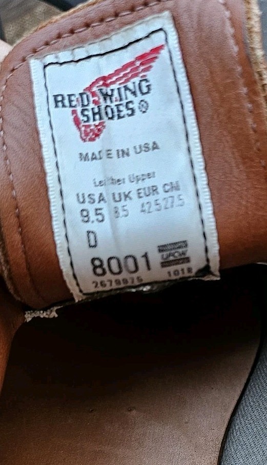 Red Wing Work Oxford Shoes USA Made Style 8001 Oro Russet Rare American ...