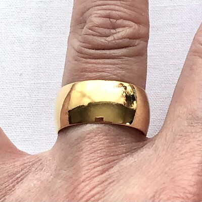 Chunky 14k Plated Wedding Ring Band Signed Seta Jewelry Size 8 | eBay