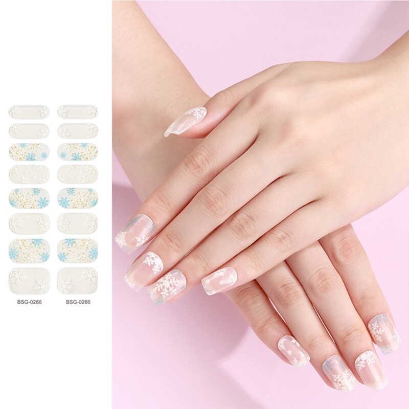 Semi Cured Gel Strips Gel Full Wraps Strips Gel Stickers | eBay